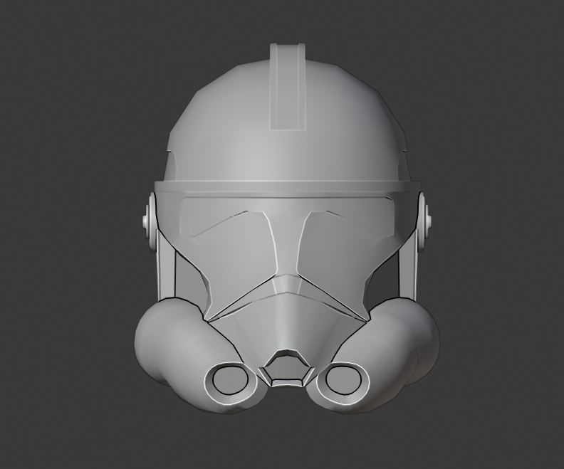 3D model Phase 2 Clone Trooper helmet ROTS VR / AR / low-poly | CGTrader