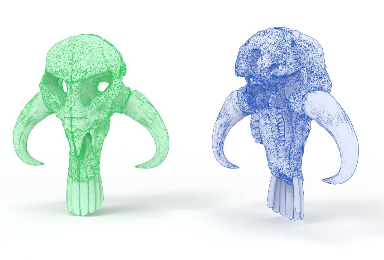 Mandalorian scull Mythosaur Skull low poly and hi poly model 3D model ...