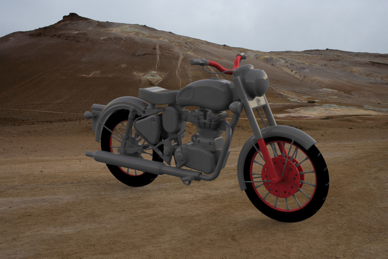 3D model Motorcycle simple VR / AR / low-poly | CGTrader