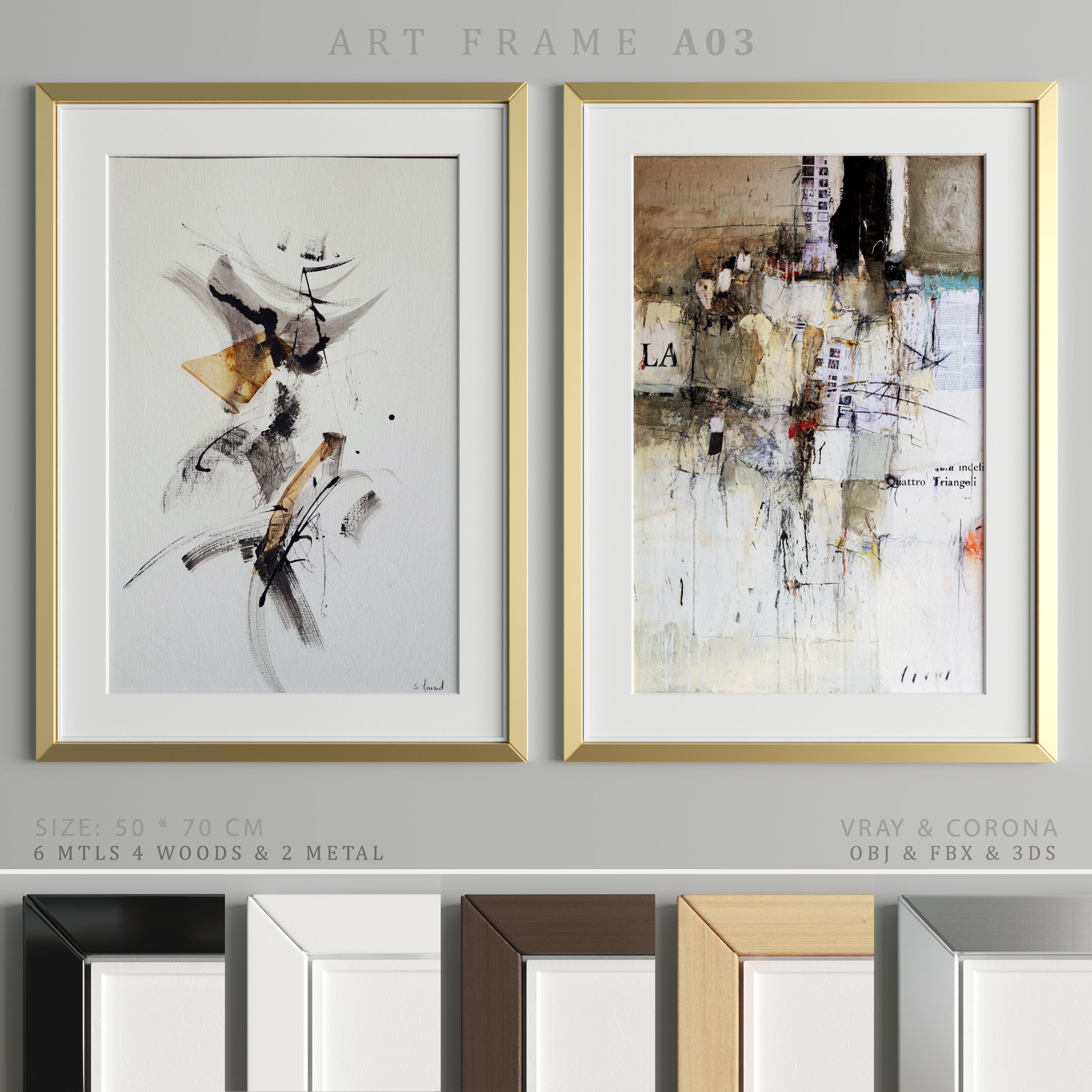 3D model Art Frame A03 VR / AR / low-poly | CGTrader