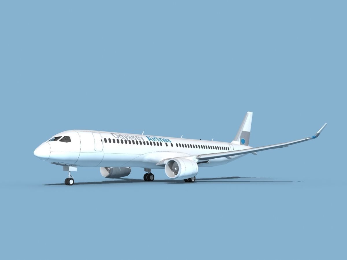 Airbus A220-300 Odyssey 3D model rigged | CGTrader
