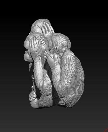 Three Wise Monkeys Set 3D model 3D printable | CGTrader
