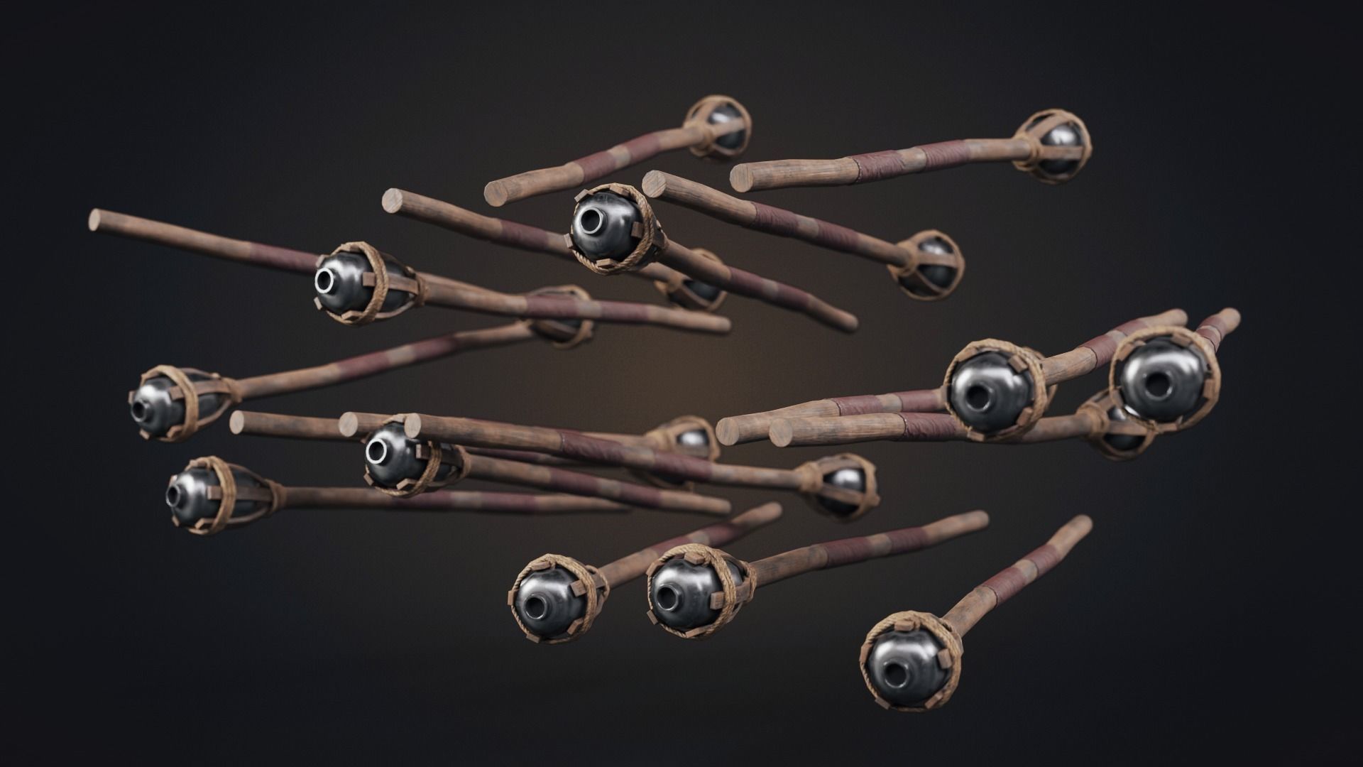 3D model Standing Fire Torch VR / AR / low-poly | CGTrader