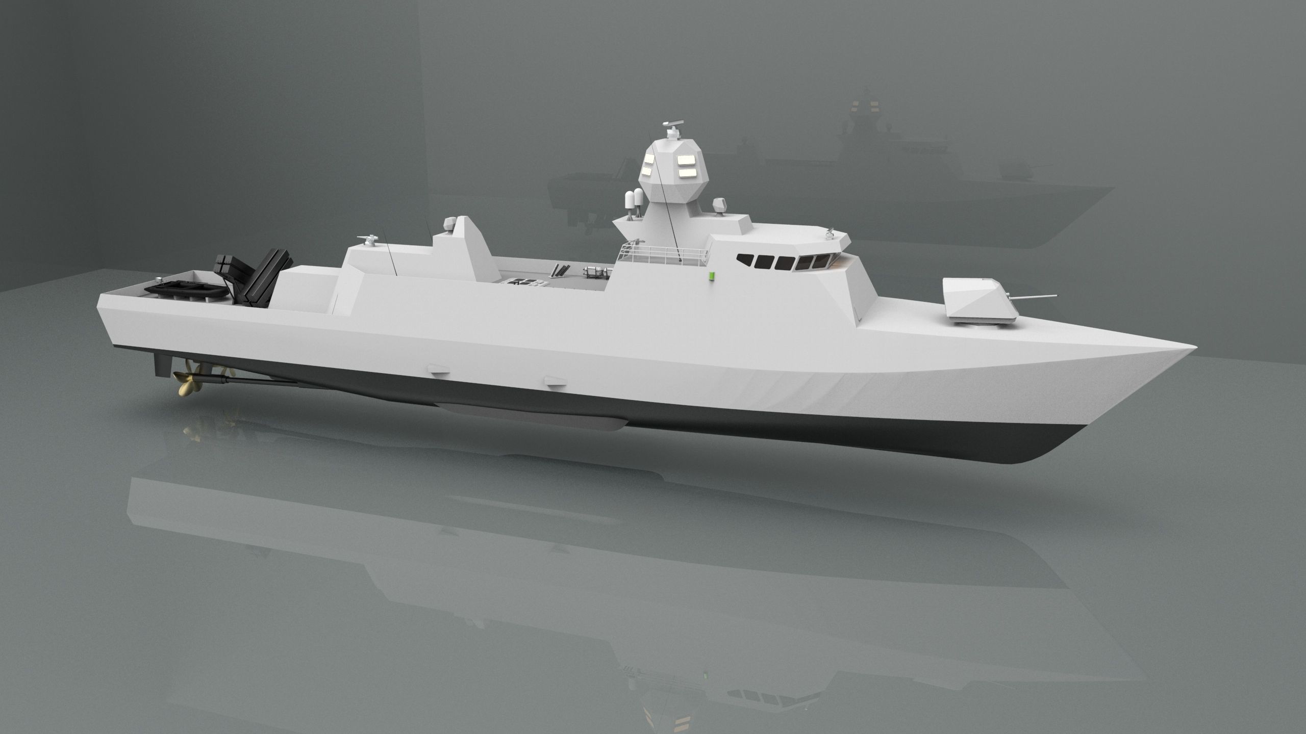 Fast Patrol boat 70m 3D model | CGTrader