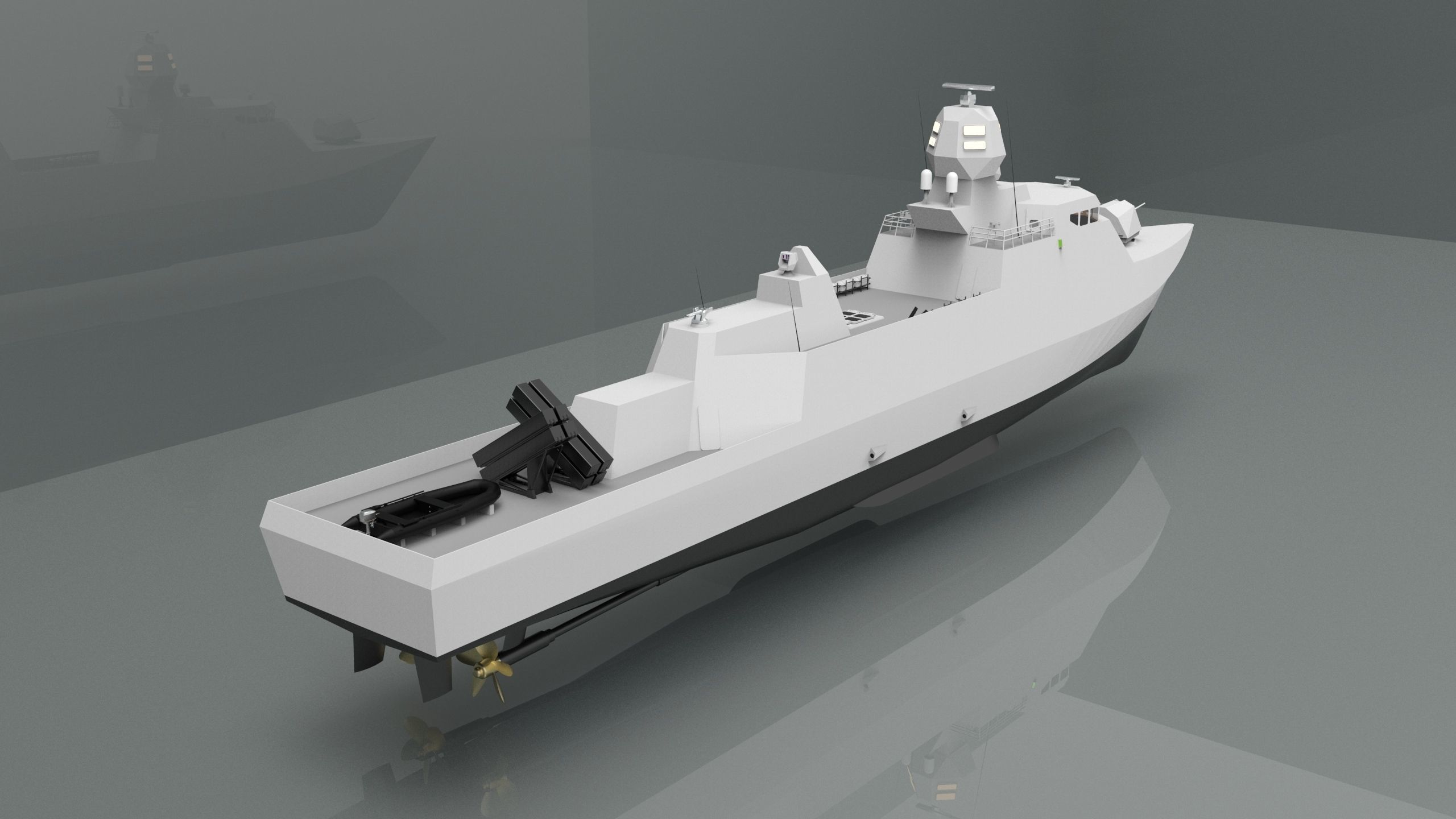 Fast Patrol boat 70m 3D model | CGTrader
