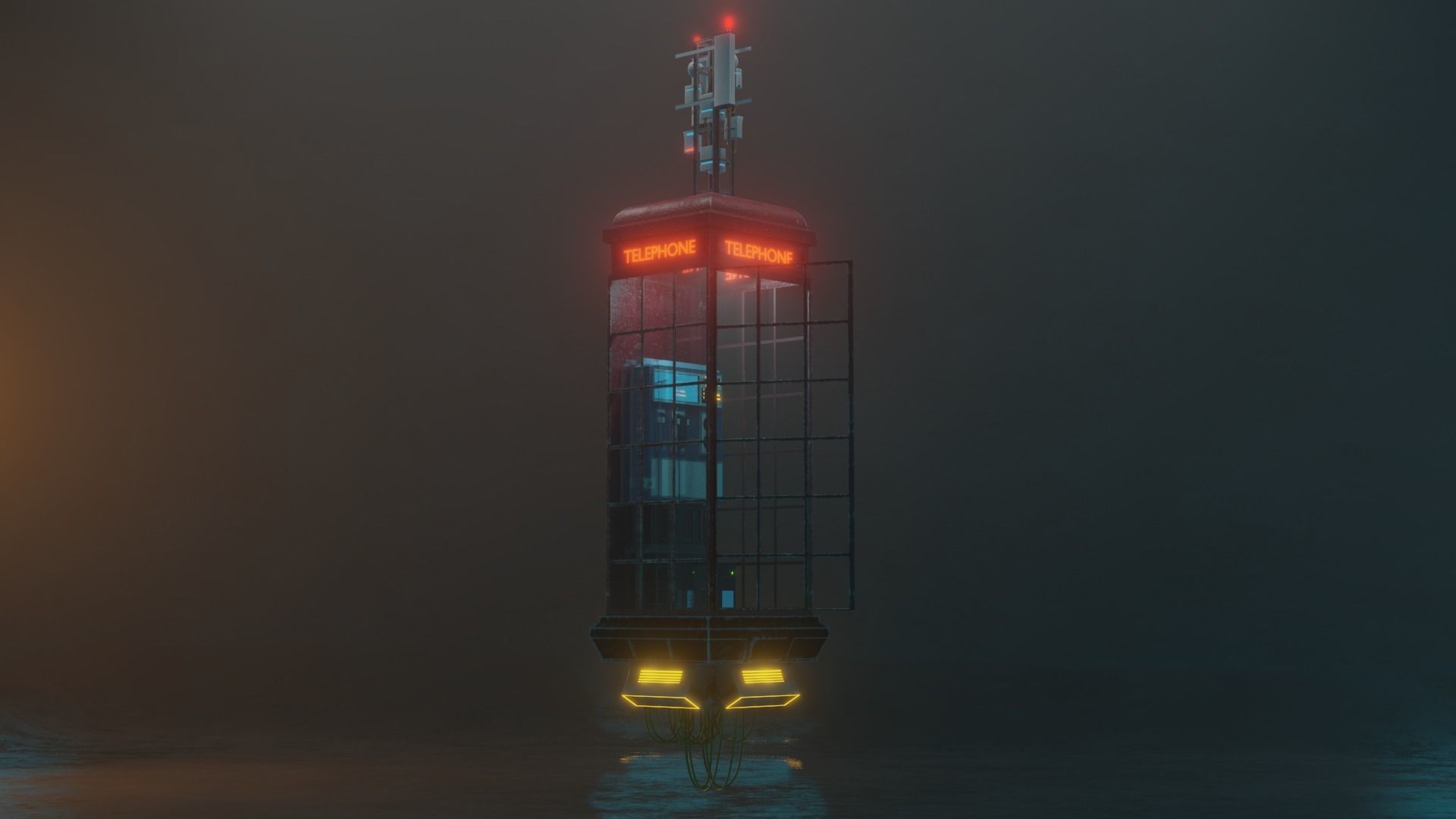 Sci-Fi Phone Booth 3D model | CGTrader