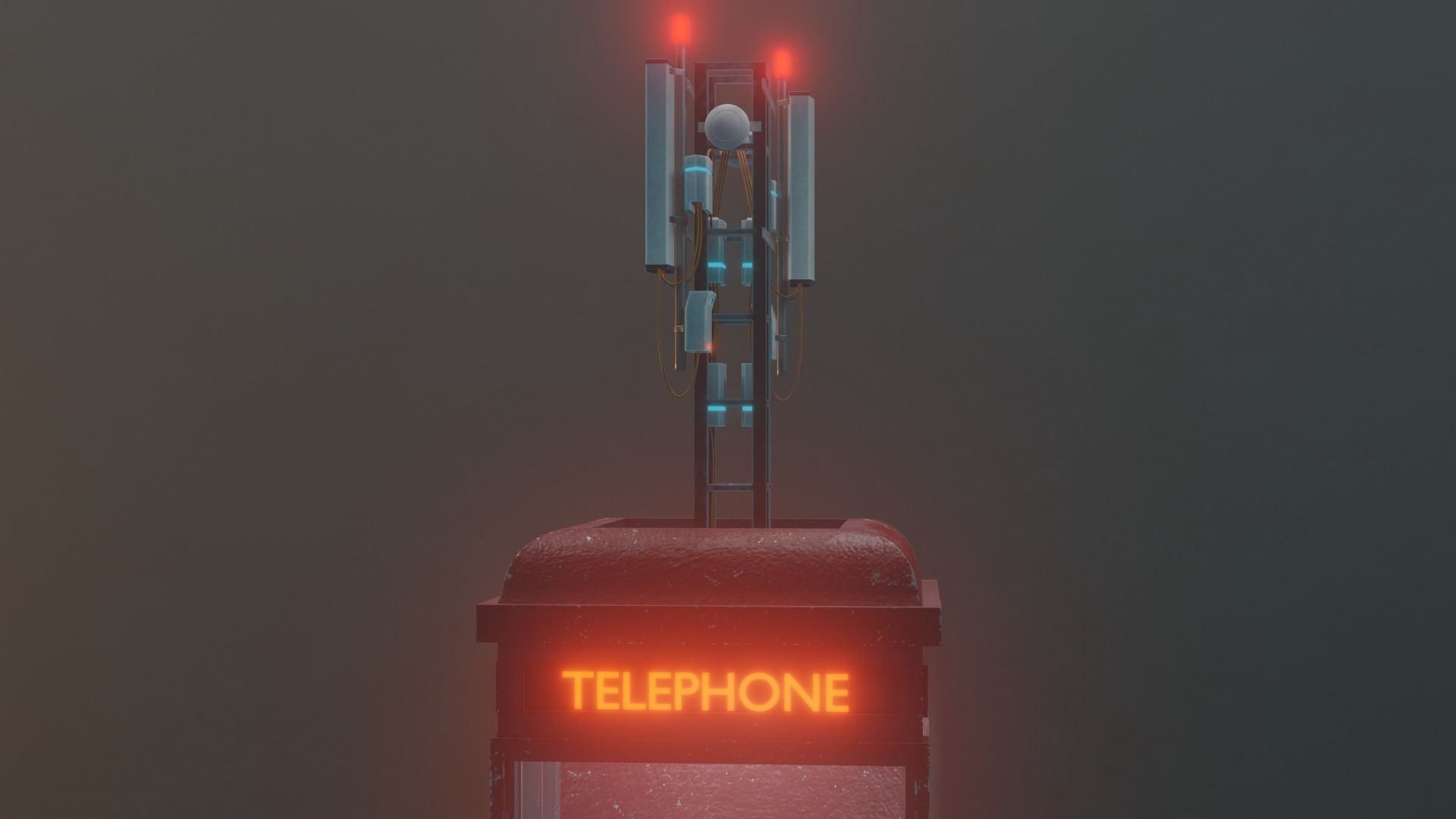 Sci-Fi Phone Booth 3D model | CGTrader