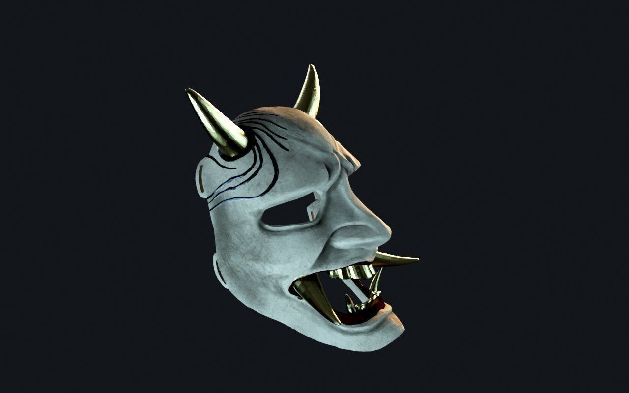 Hannya mask japanese demon mask 3D model 3D printable | CGTrader