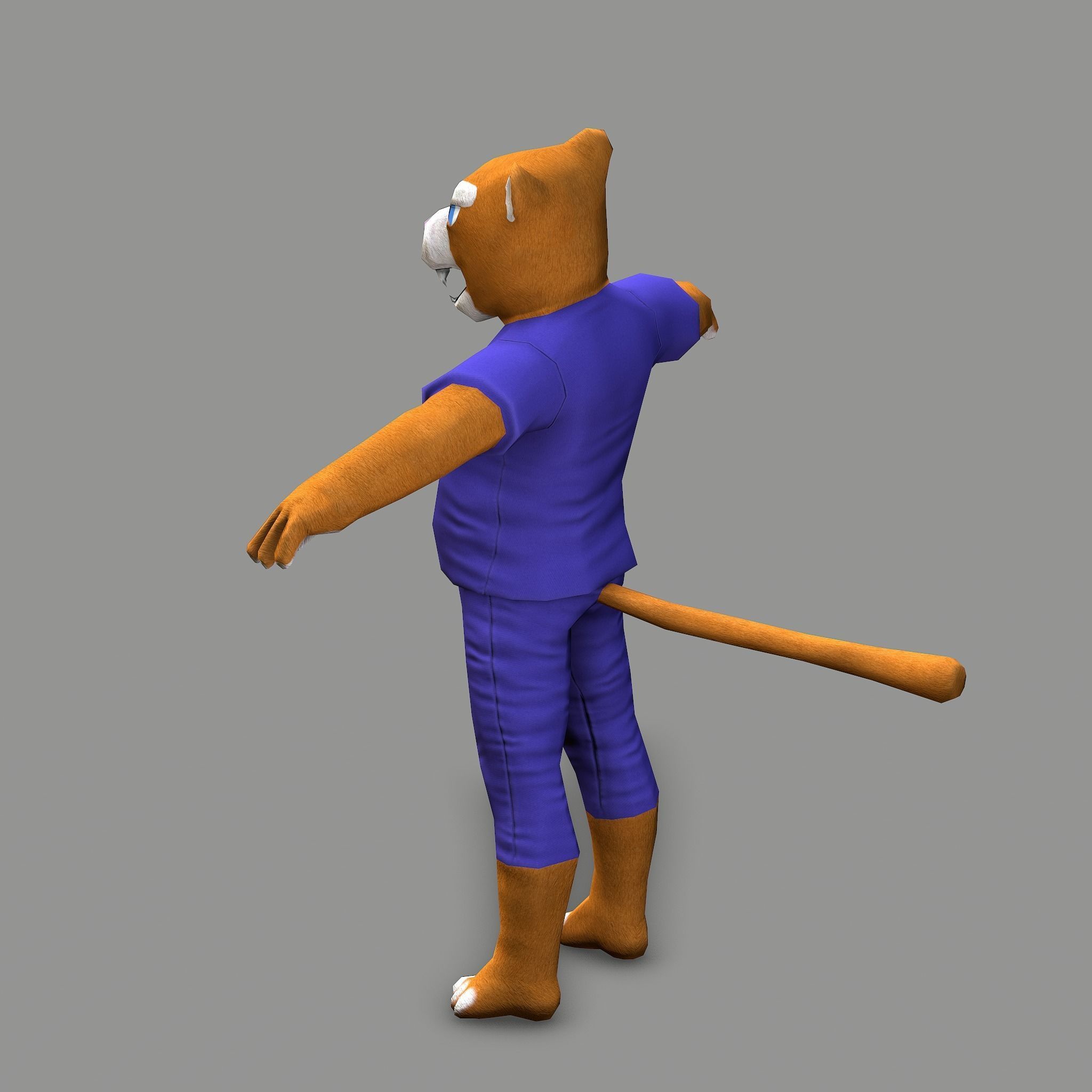 3D model Tiger mascot VR / AR / low-poly | CGTrader