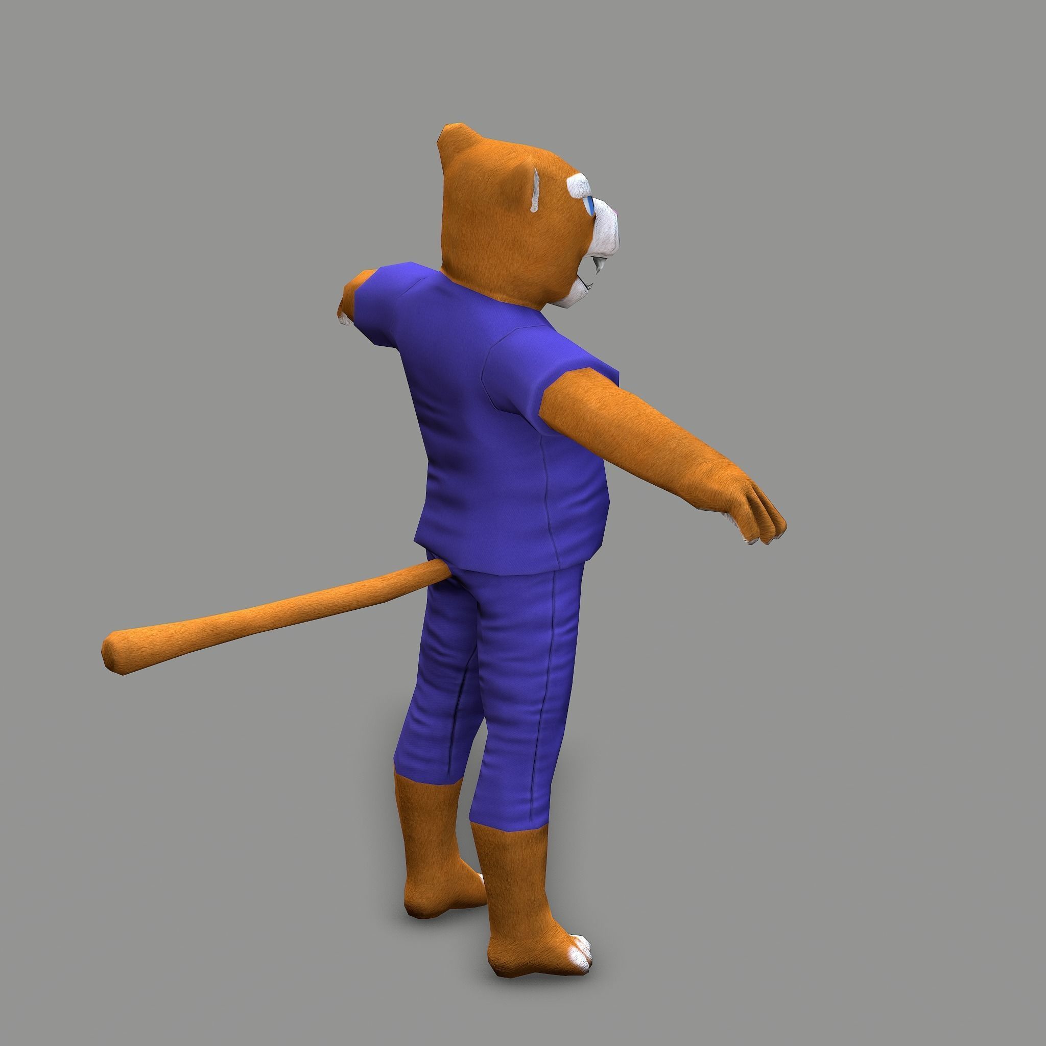 3D model Tiger mascot VR / AR / low-poly | CGTrader