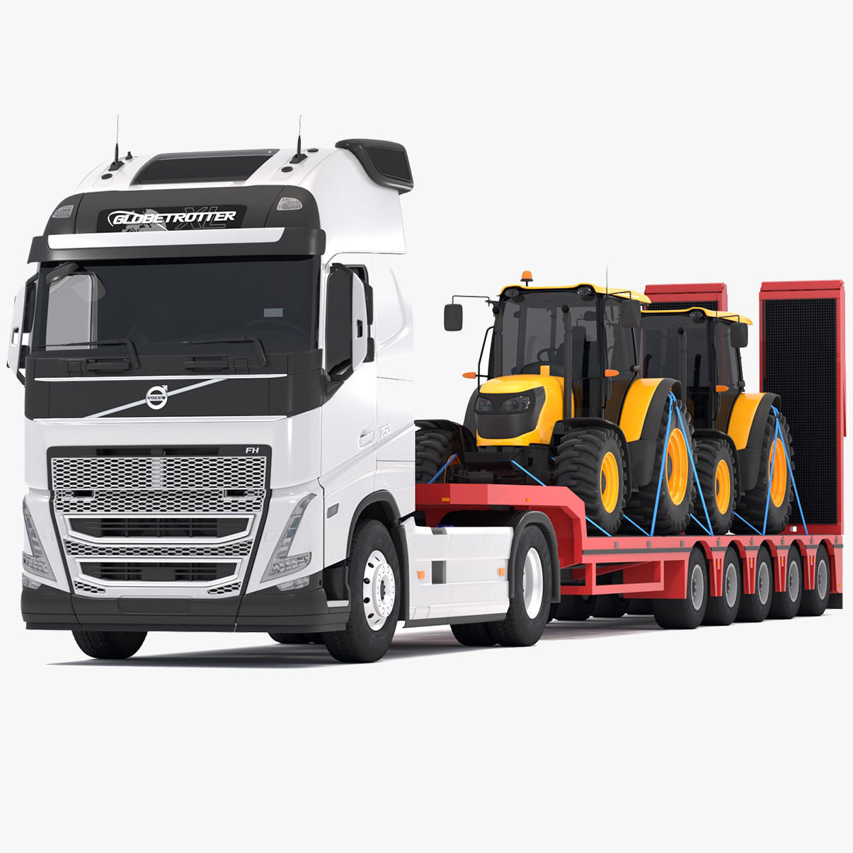 Volvo fh16 with Tractor Trailer 3D model | CGTrader