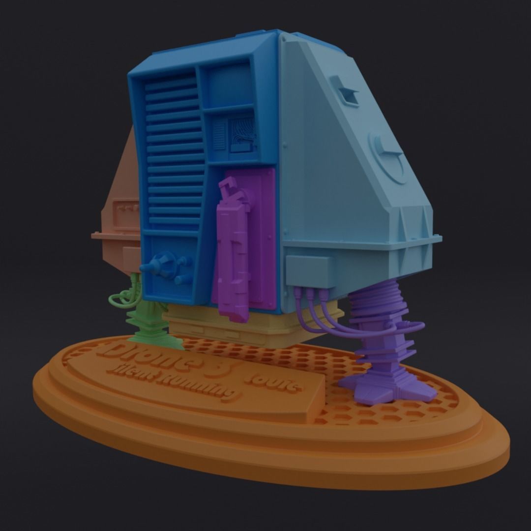 Silent Running Louie - Drone 3 3D model 3D printable | CGTrader