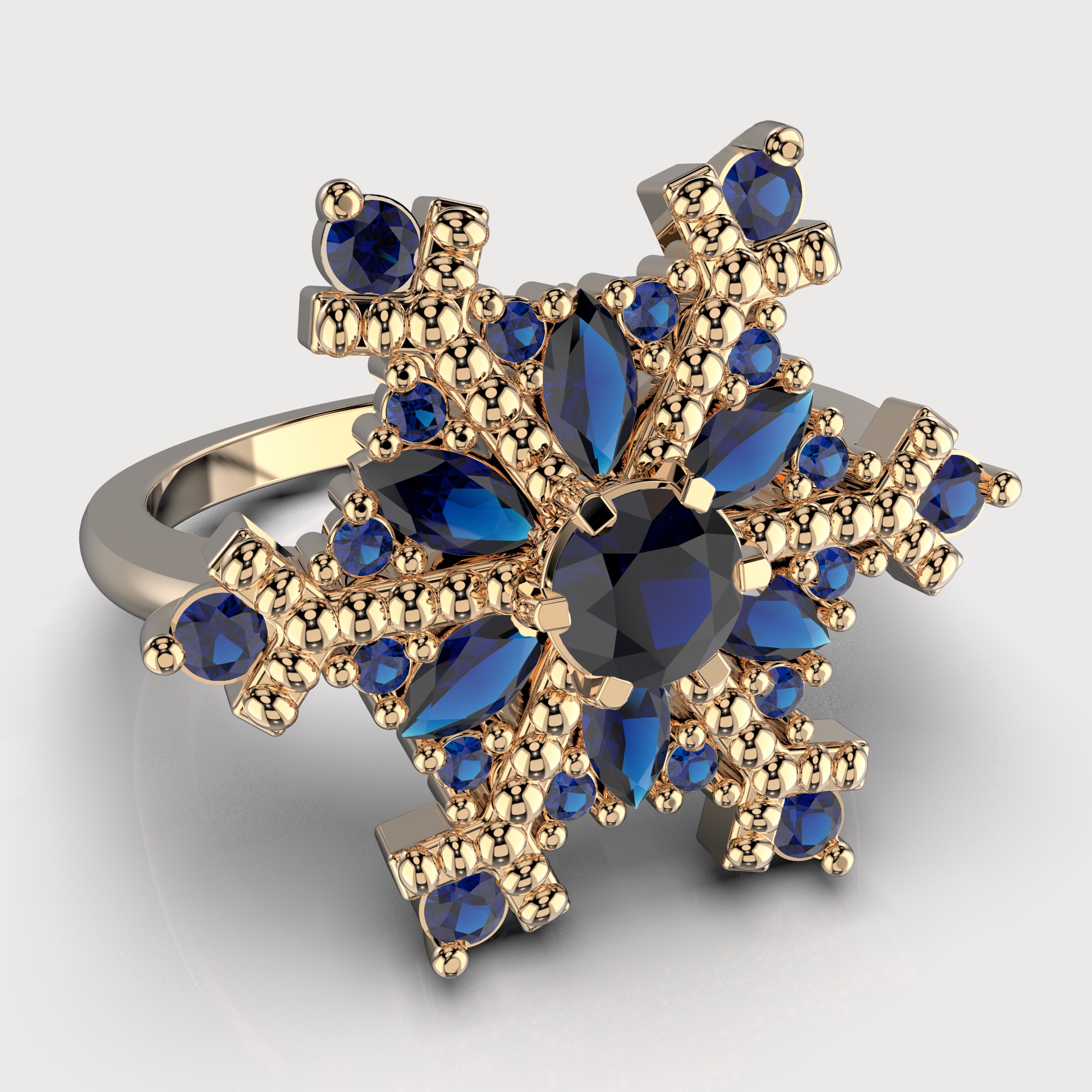 JEWELRY Ring The Snow Queen Snowflake- Printable STL 3D model 3D ...