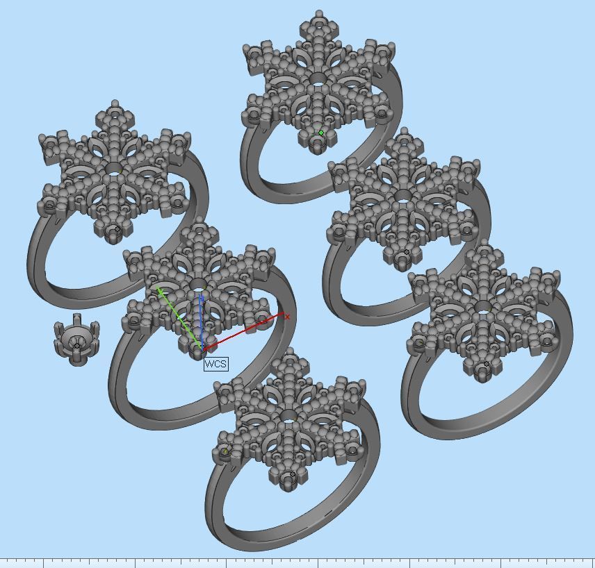 JEWELRY Ring The Snow Queen Snowflake- Printable STL 3D model 3D ...