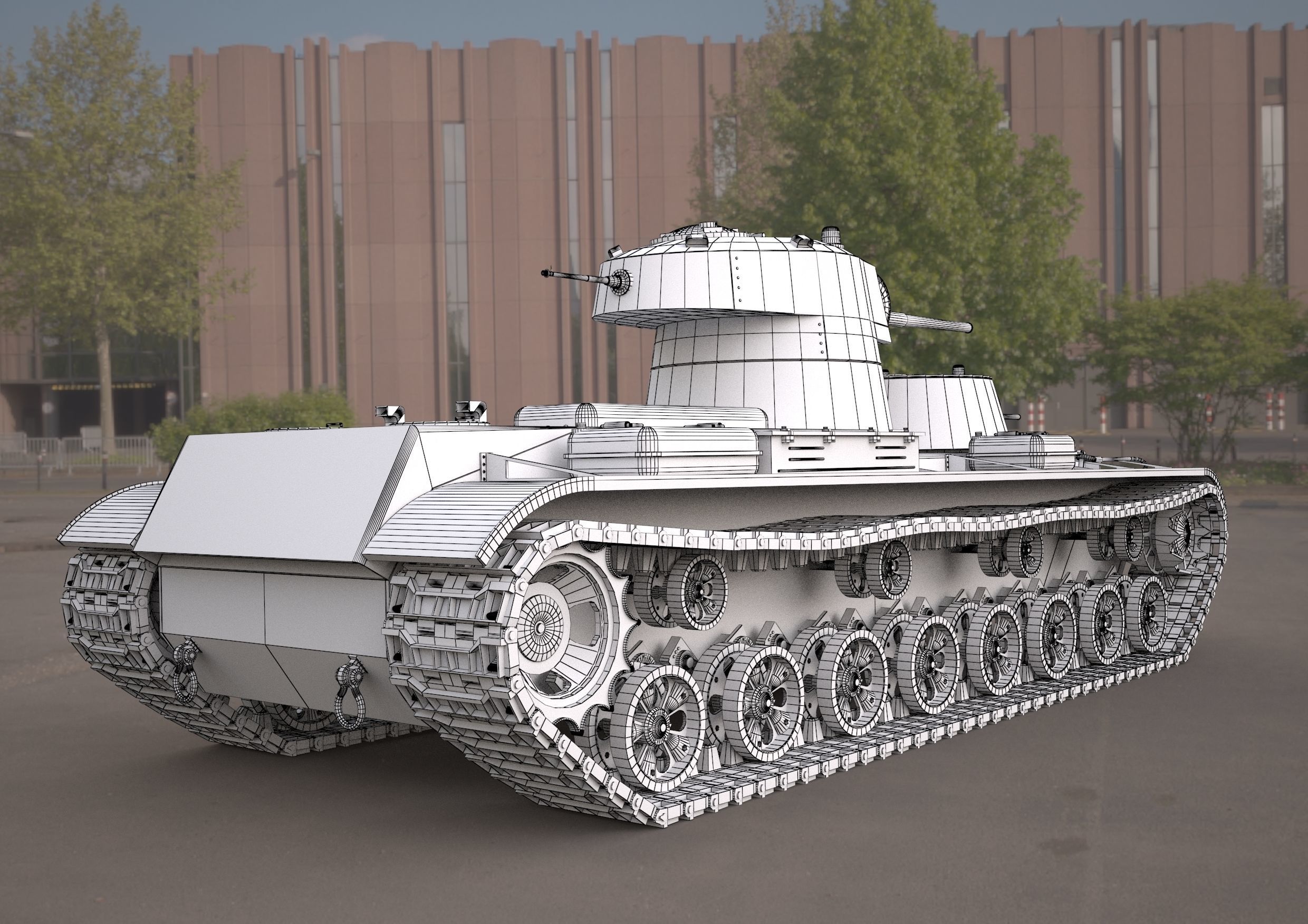 SMK military tank 3D model 3D model | CGTrader
