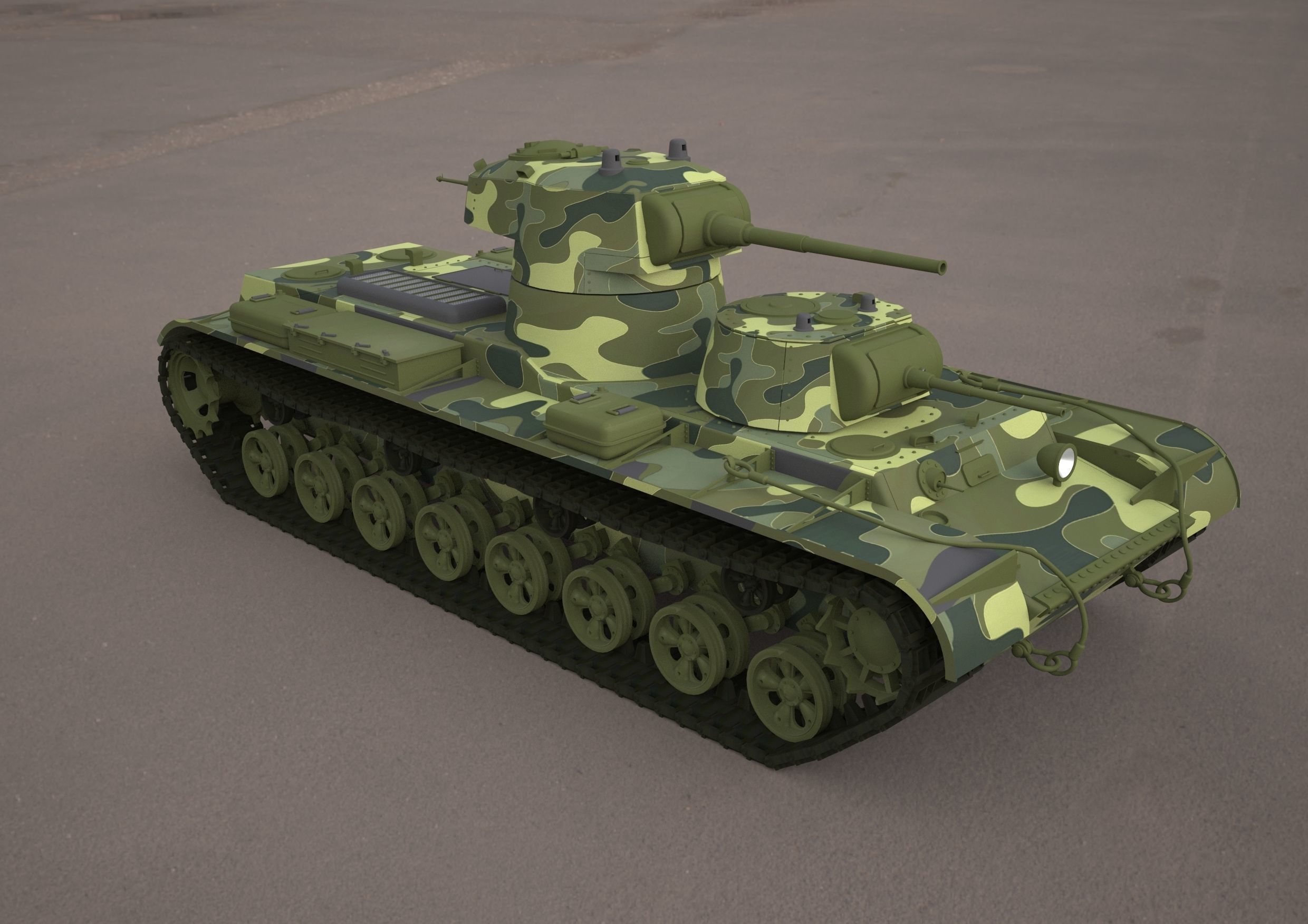 SMK military tank 3D model 3D model | CGTrader