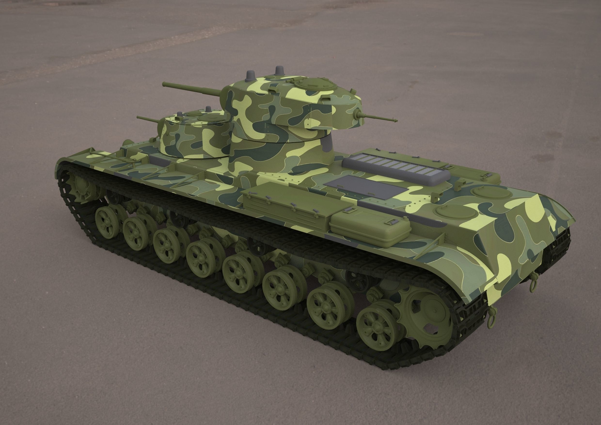 SMK military tank 3D model 3D model | CGTrader