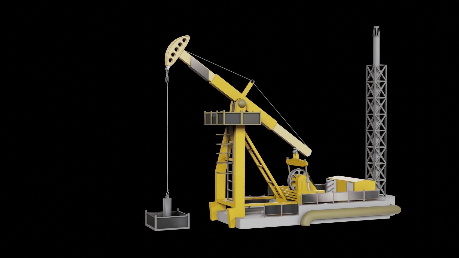 3D model Oil and Gas Land Drilling Rig VR / AR / low-poly | CGTrader