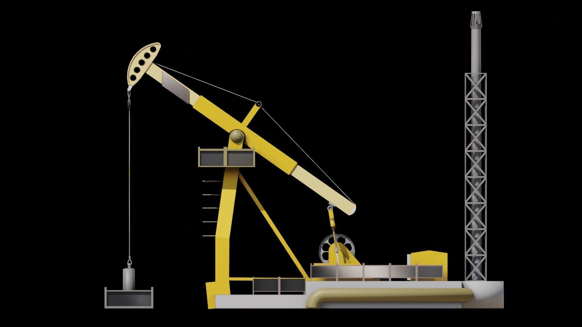 3D model Oil and Gas Land Drilling Rig VR / AR / low-poly | CGTrader