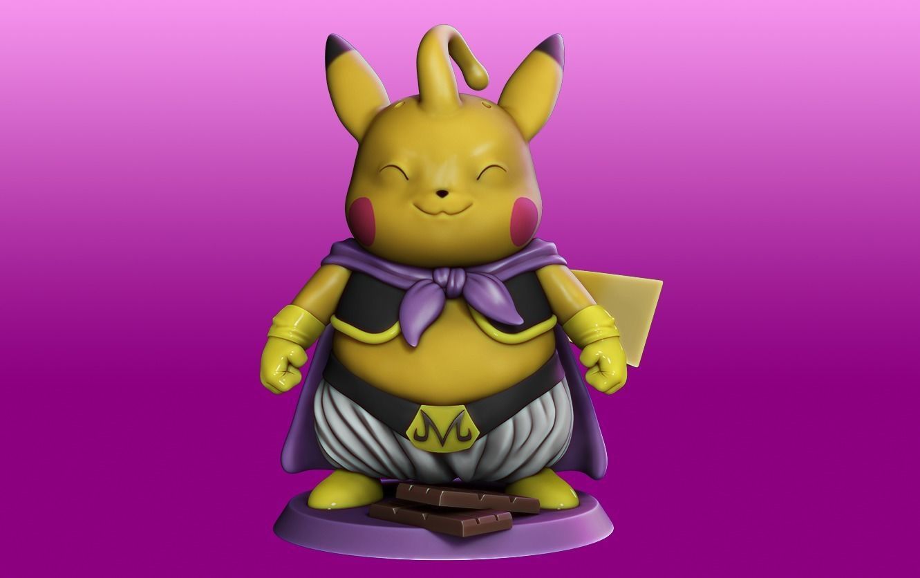 Pikachu Cosplay Majin Boo 3D model 3D printable | CGTrader