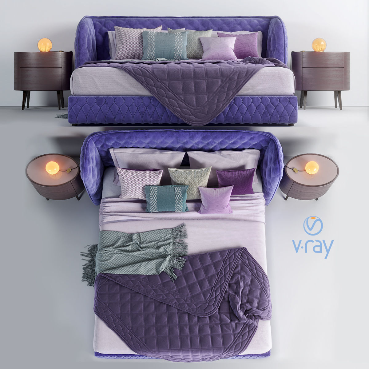 REDONDO BED - Kelly bed side table -84 Table Light 3D model | CGTrader