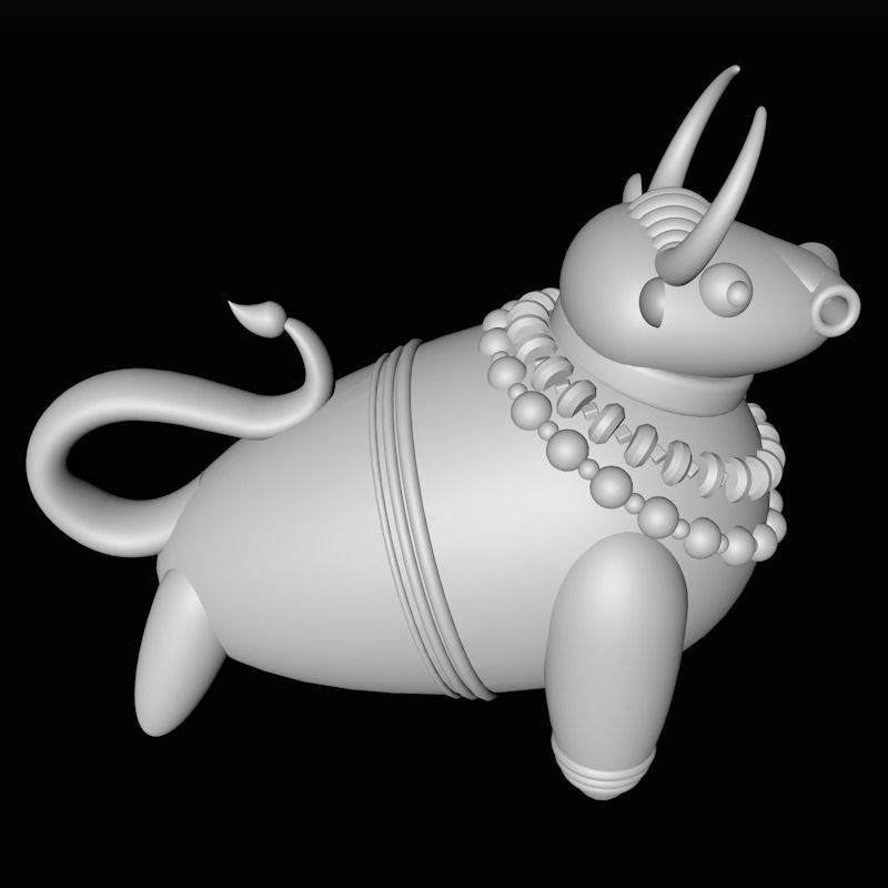 Bull 3d-printable sculpture 3D model 3D printable | CGTrader