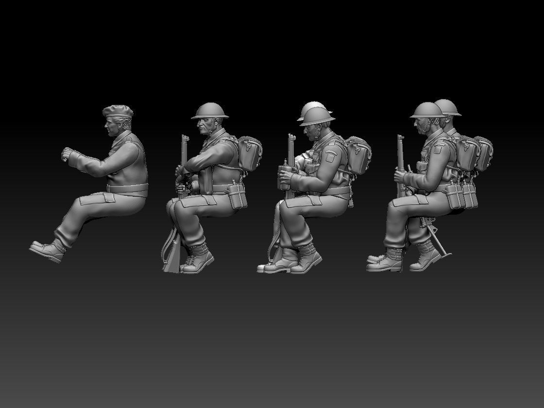 British soldiers ww2 3D model 3D printable | CGTrader