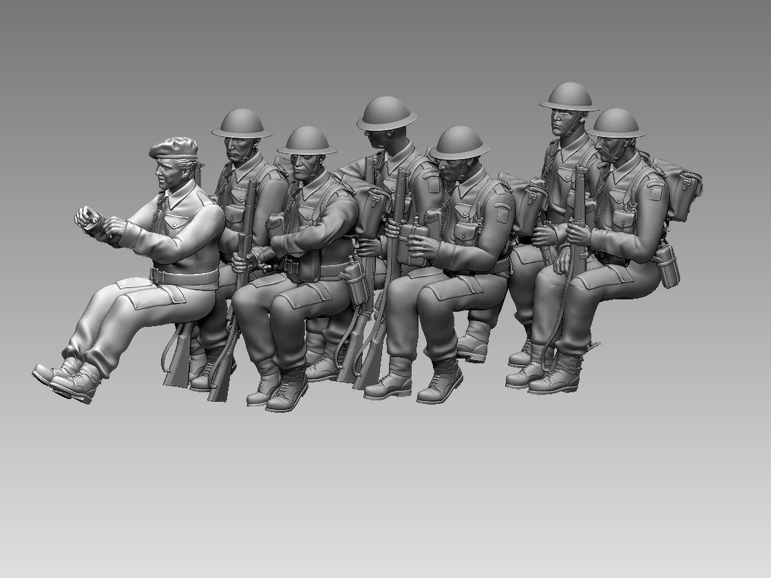 British soldiers ww2 3D model 3D printable | CGTrader