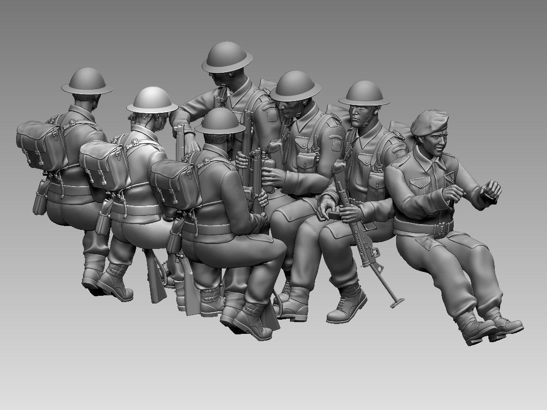 British soldiers ww2 3D model 3D printable | CGTrader