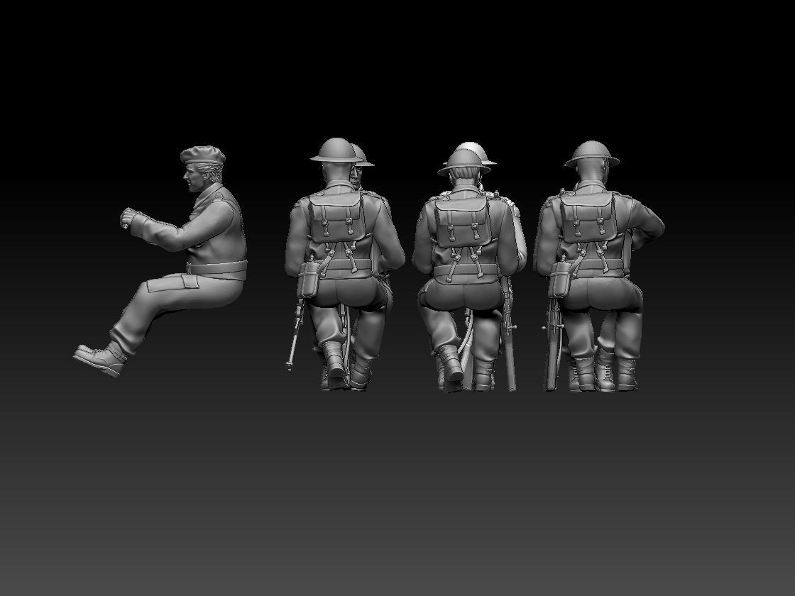 British soldiers ww2 3D model 3D printable | CGTrader