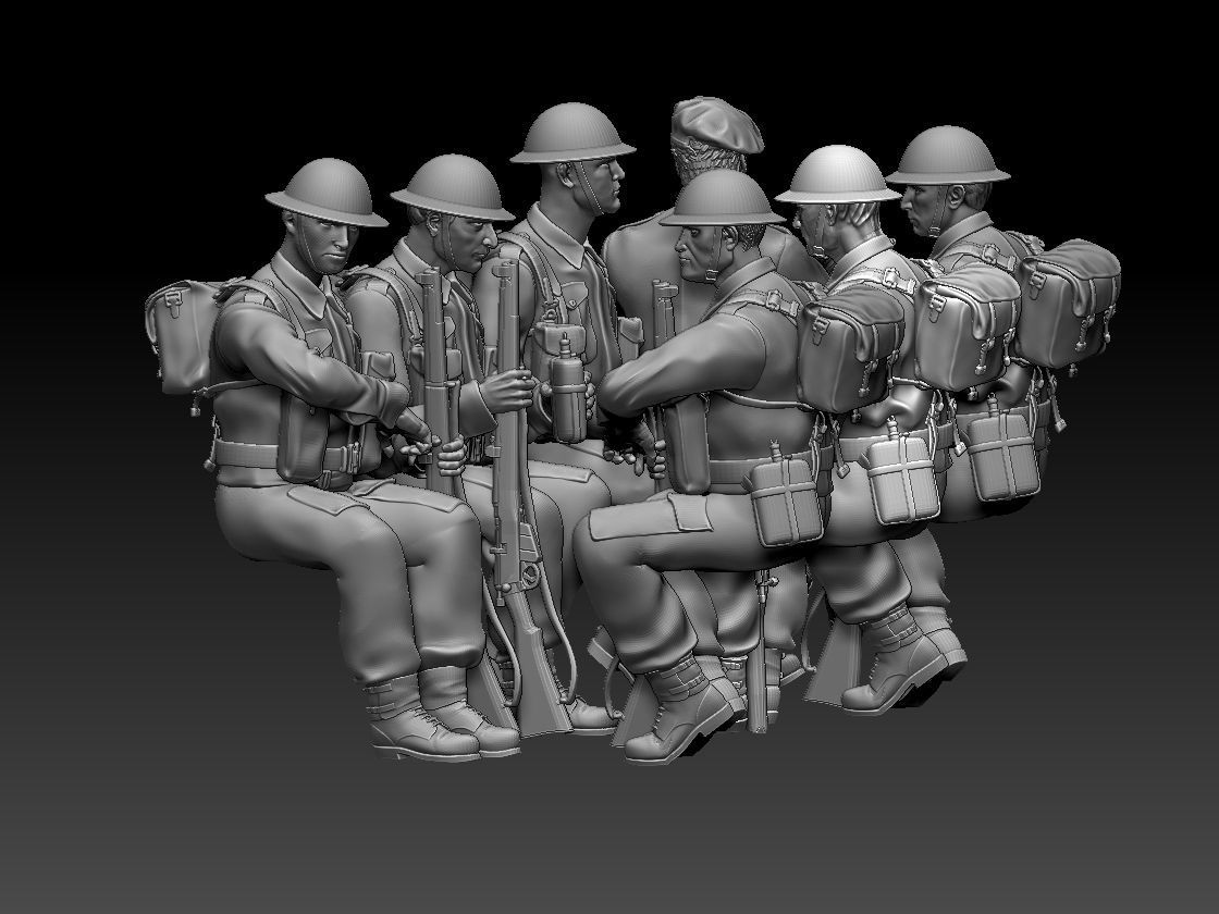 British soldiers ww2 3D model 3D printable | CGTrader