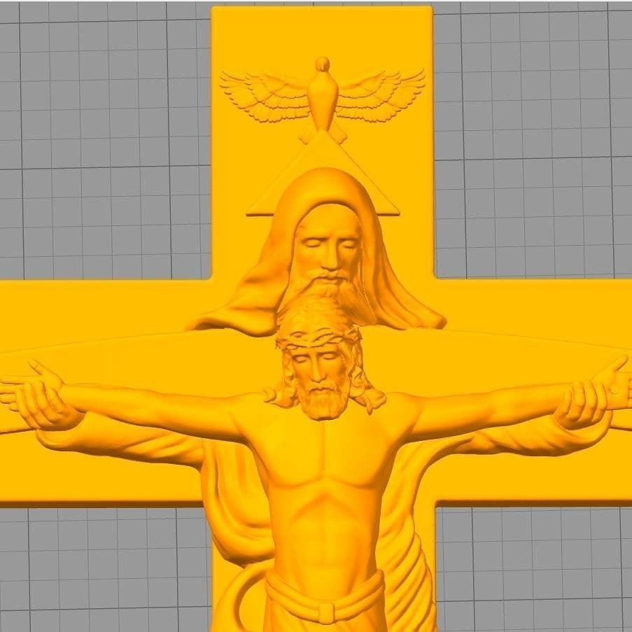 Holy Trinity Crucifix and pendant 3D model 3D printable | CGTrader