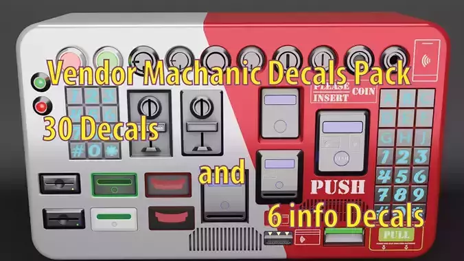 Vendor Machine Decals Pack 3D model | CGTrader