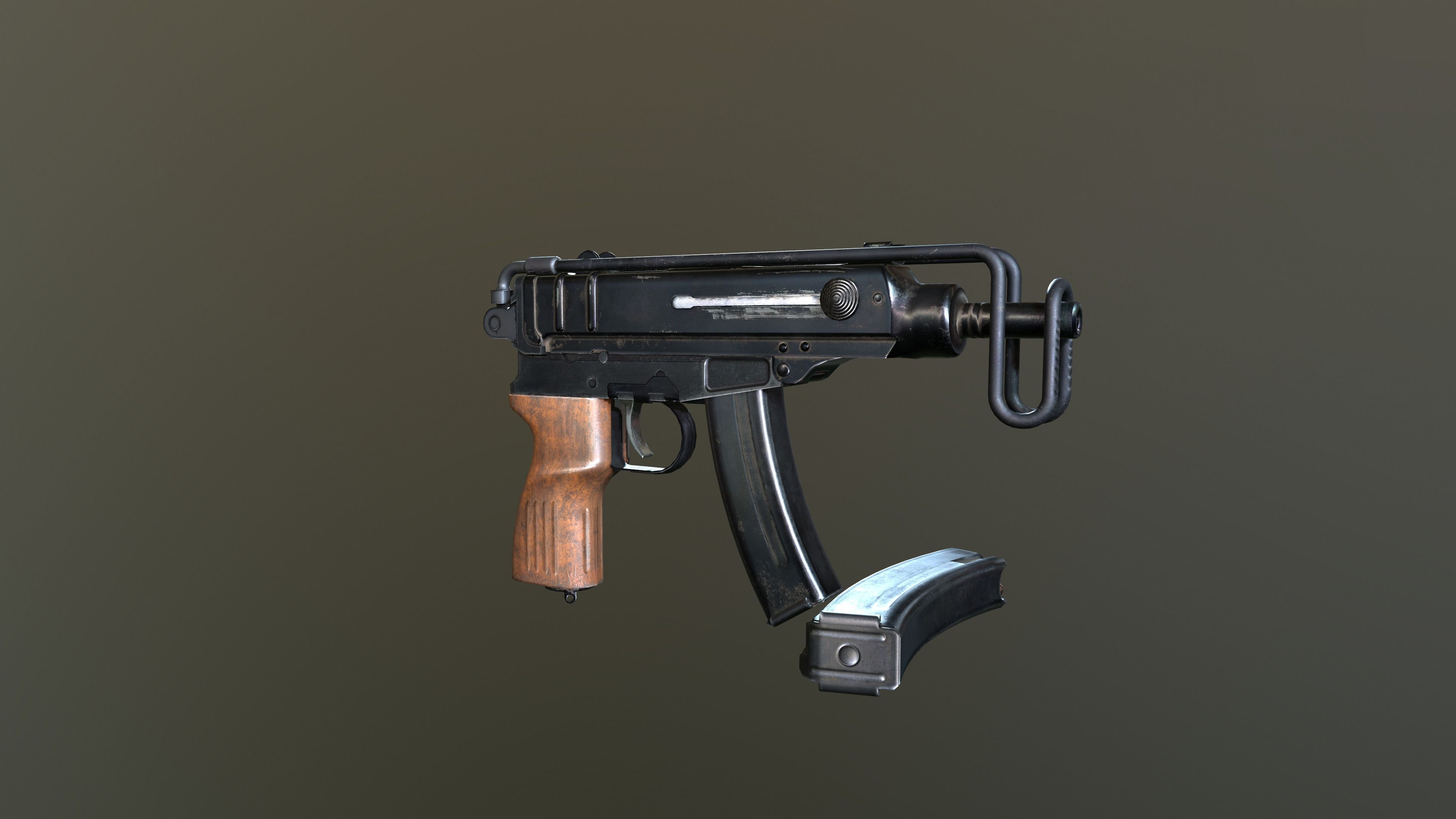 3D model VZ-61 gun VR / AR / low-poly | CGTrader