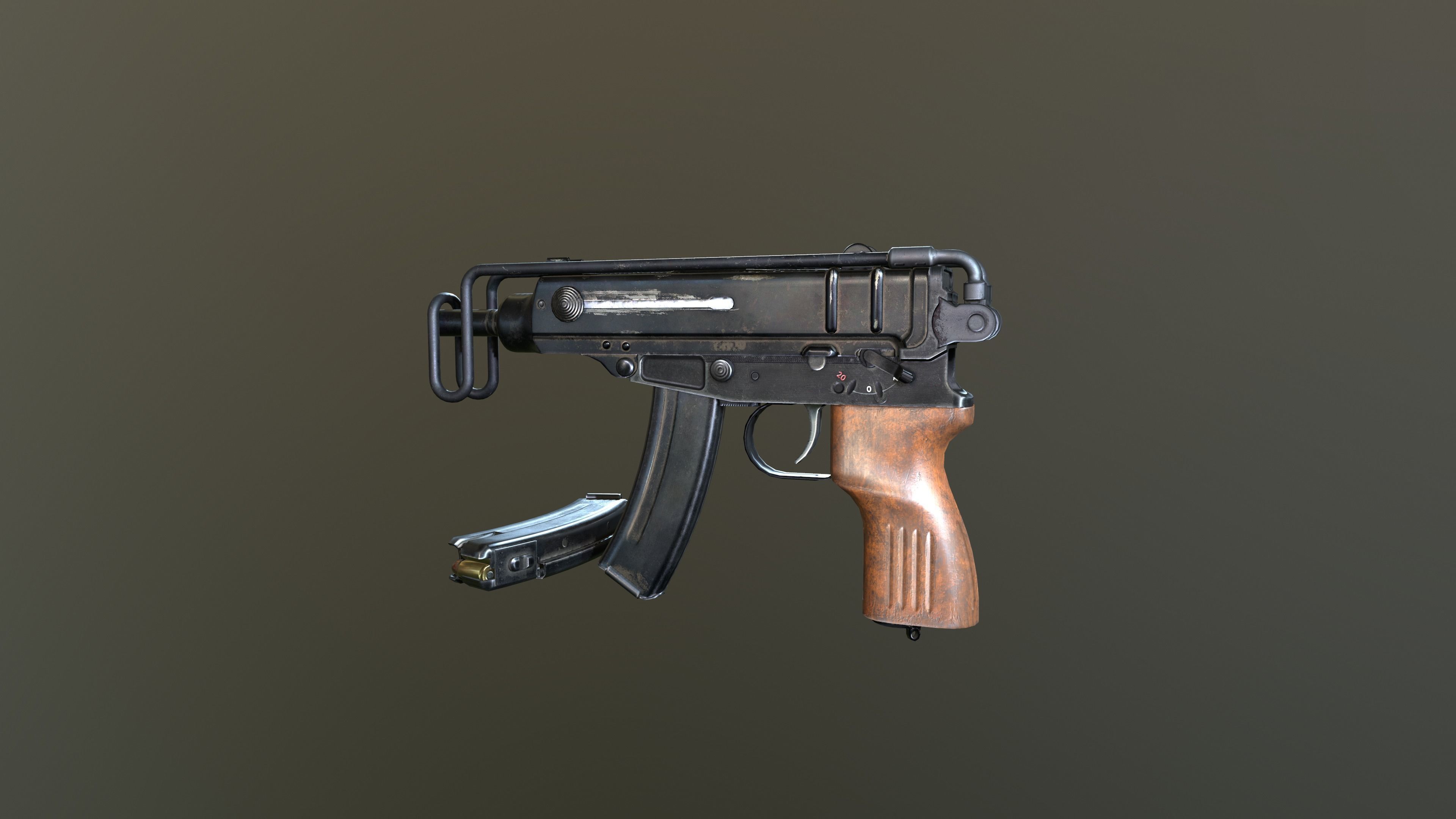 3D model VZ-61 gun VR / AR / low-poly | CGTrader