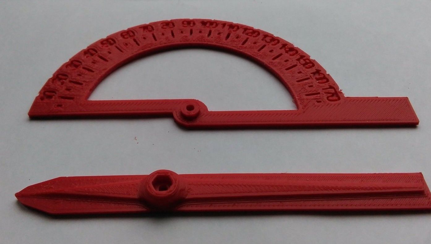 Ruler and Protractor - Material marking tool 3D model 3D printable ...