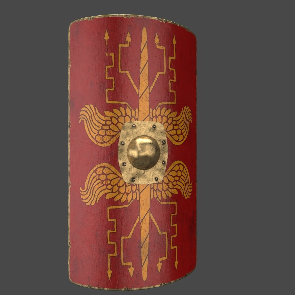 3D model Roman legionnaire shield VR / AR / low-poly | CGTrader