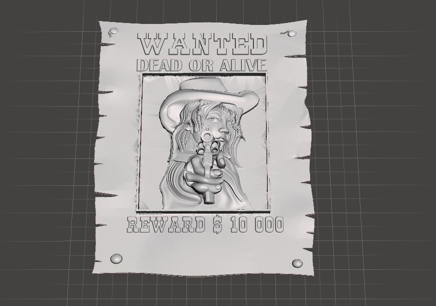 wanted list 3D model 3D printable | CGTrader