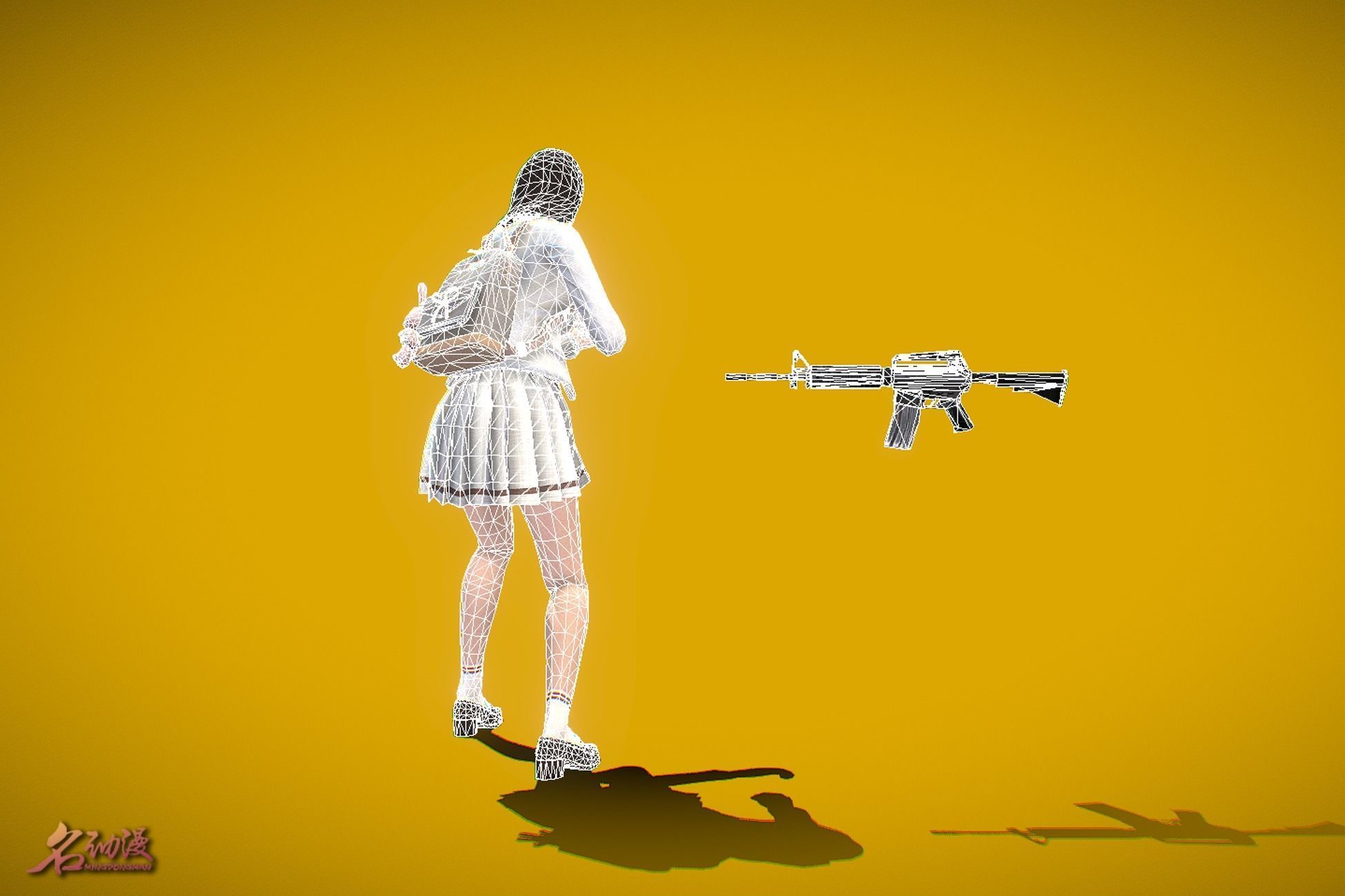 3D model Battle Royale Japanese Schoolgirl VR / AR / low-poly | CGTrader