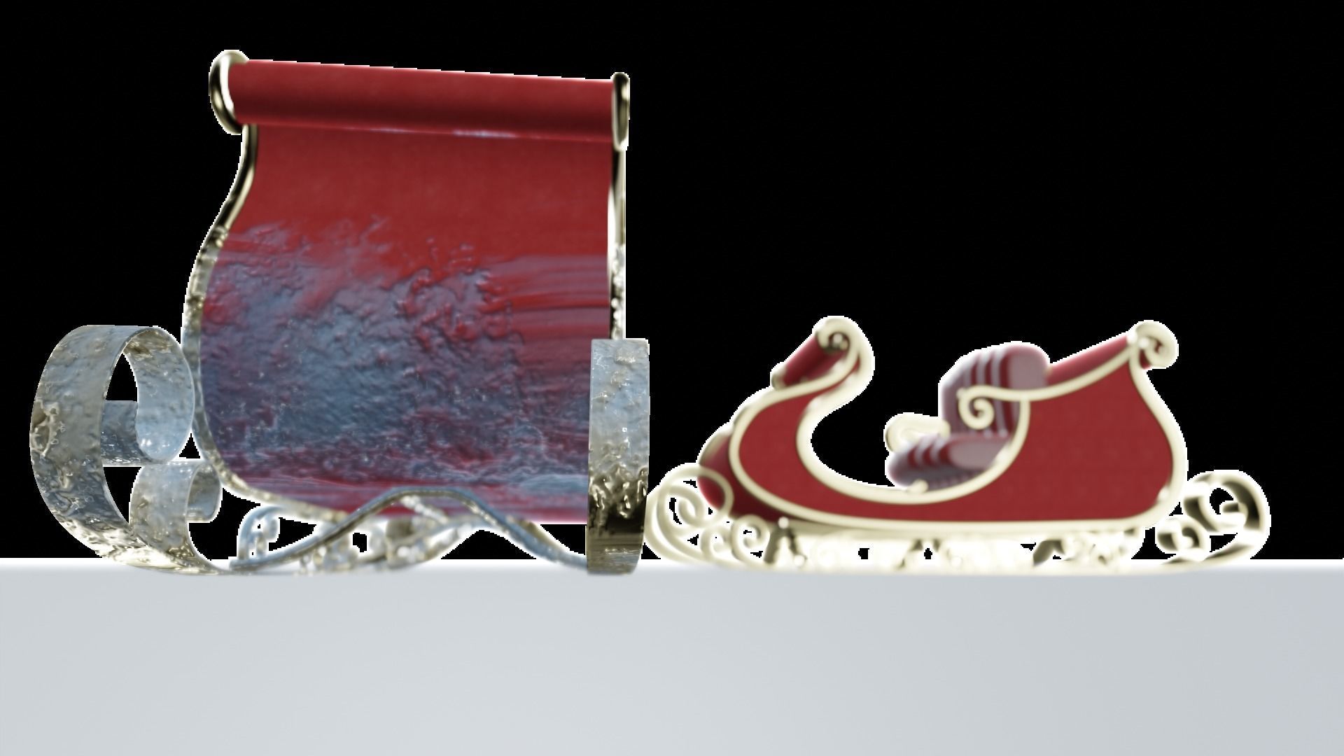 3D model Santas sleigh - Sled PBR Model VR / AR / low-poly | CGTrader