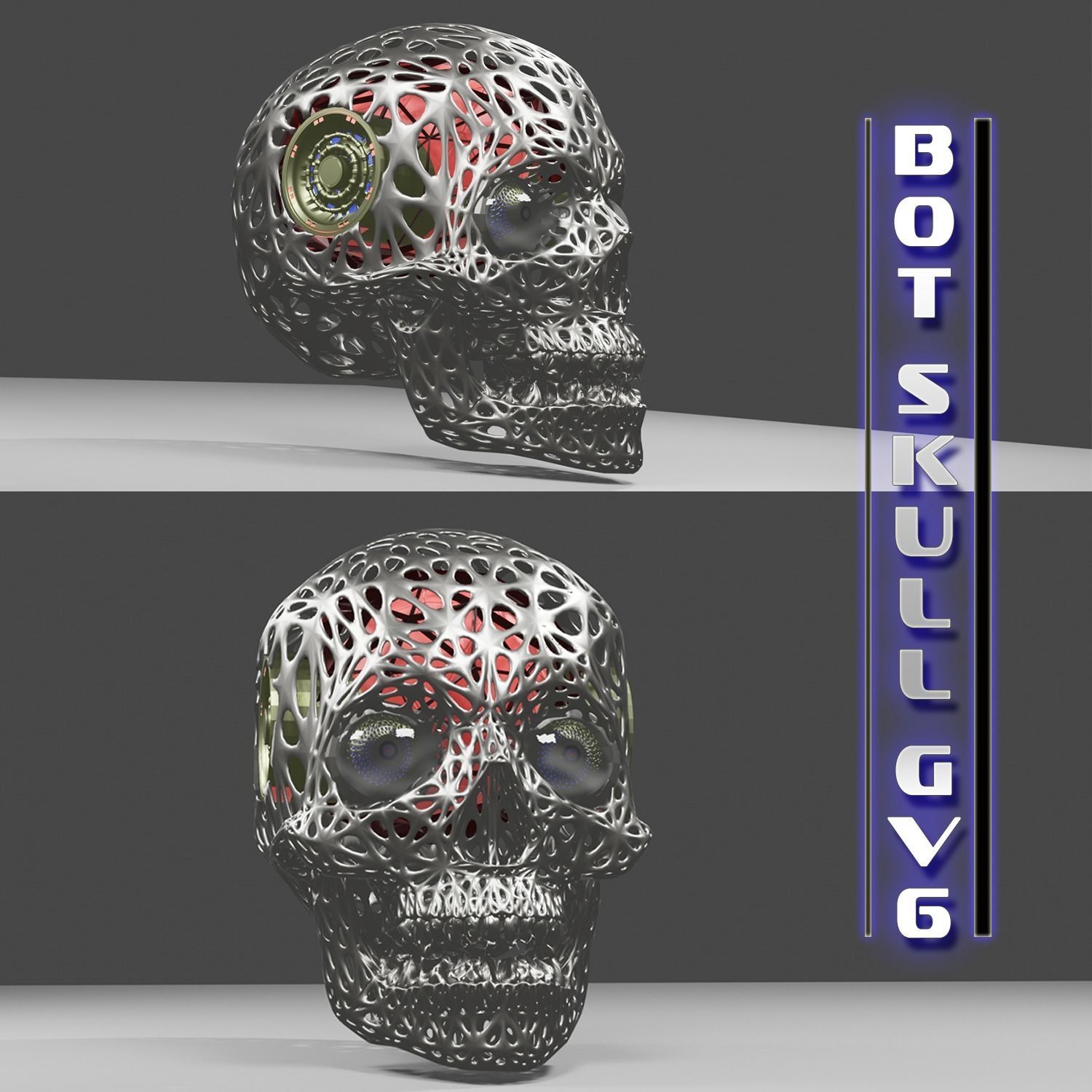 bot skull gv6 3D model | CGTrader
