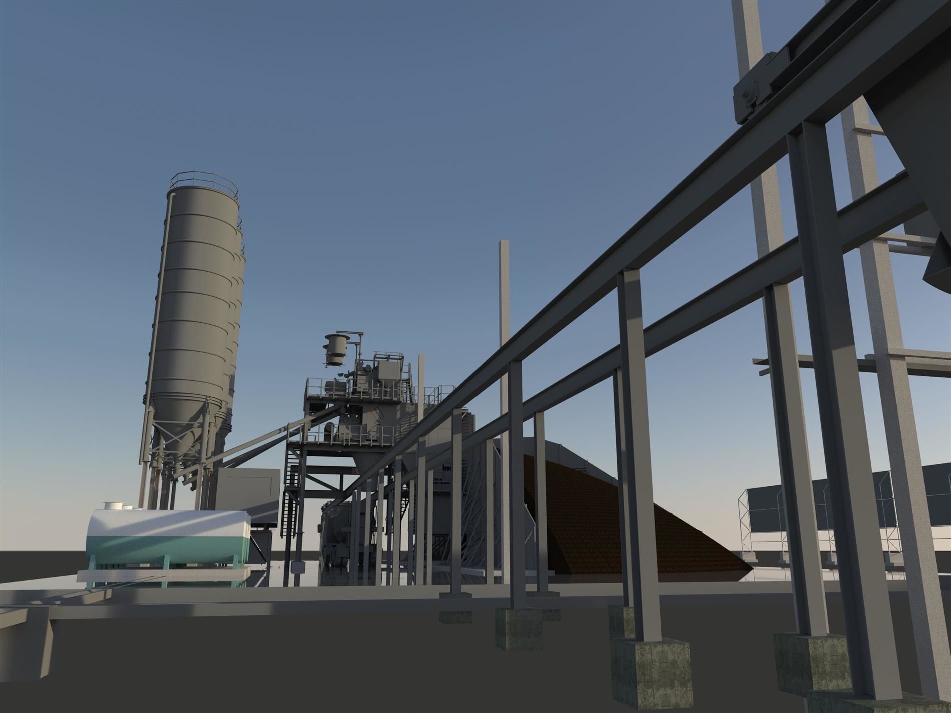 Cement plant layout 3D model | CGTrader