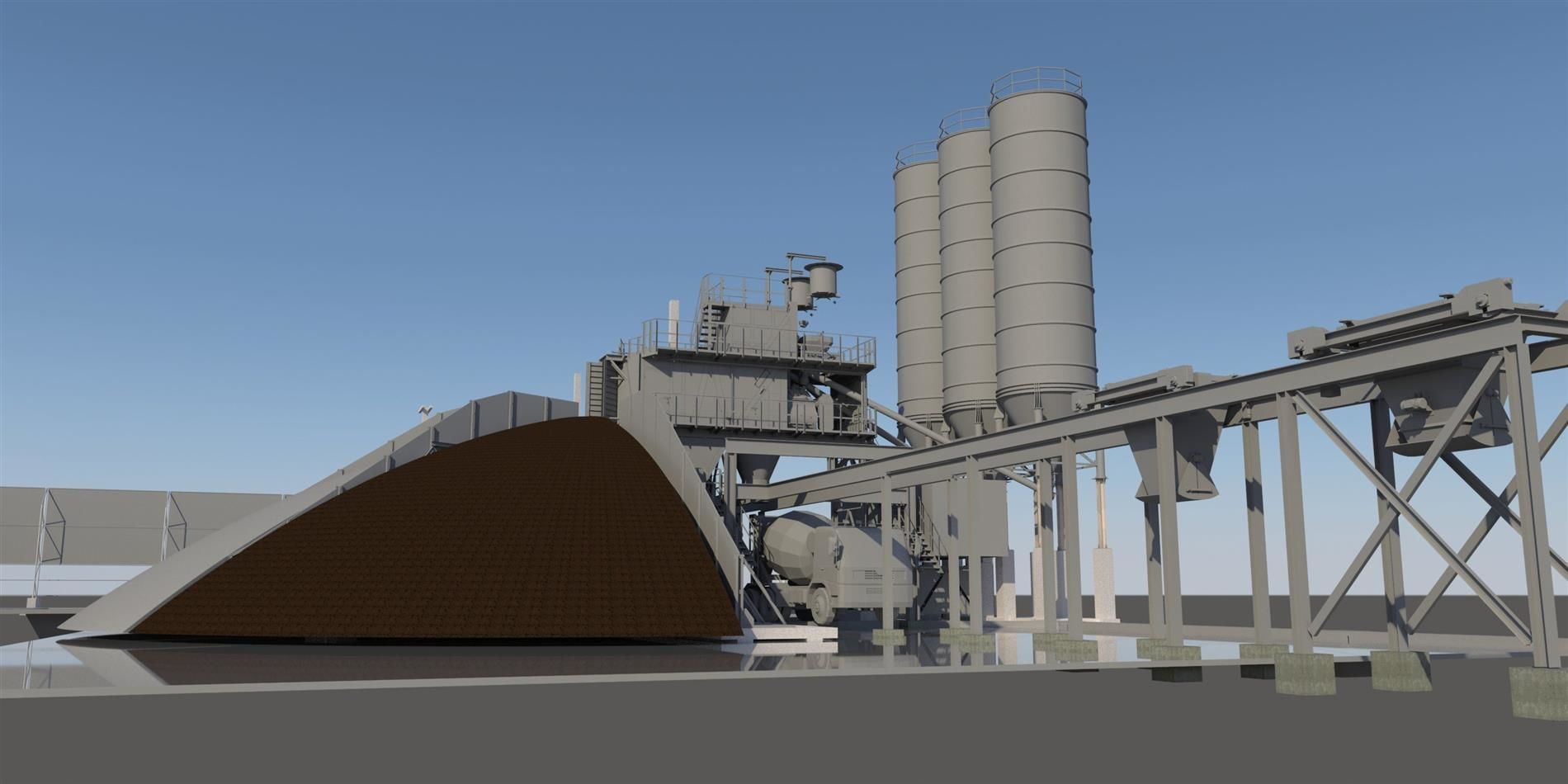 Cement plant layout 3D model | CGTrader