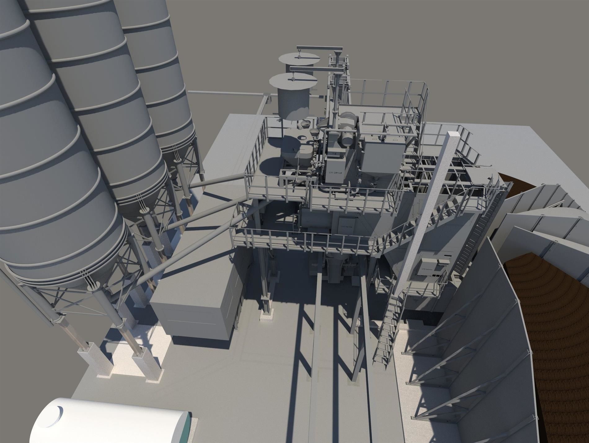 Cement plant layout 3D model | CGTrader