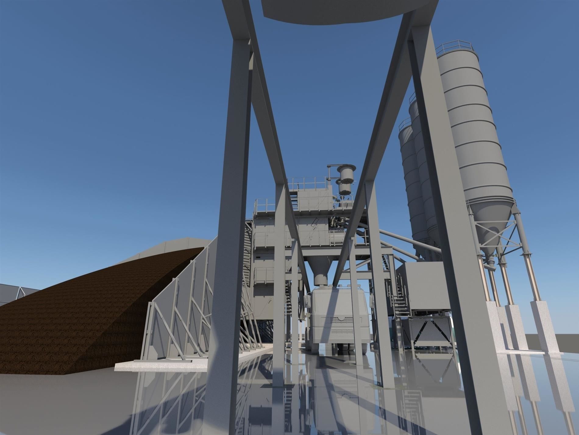 Cement plant layout 3D model | CGTrader