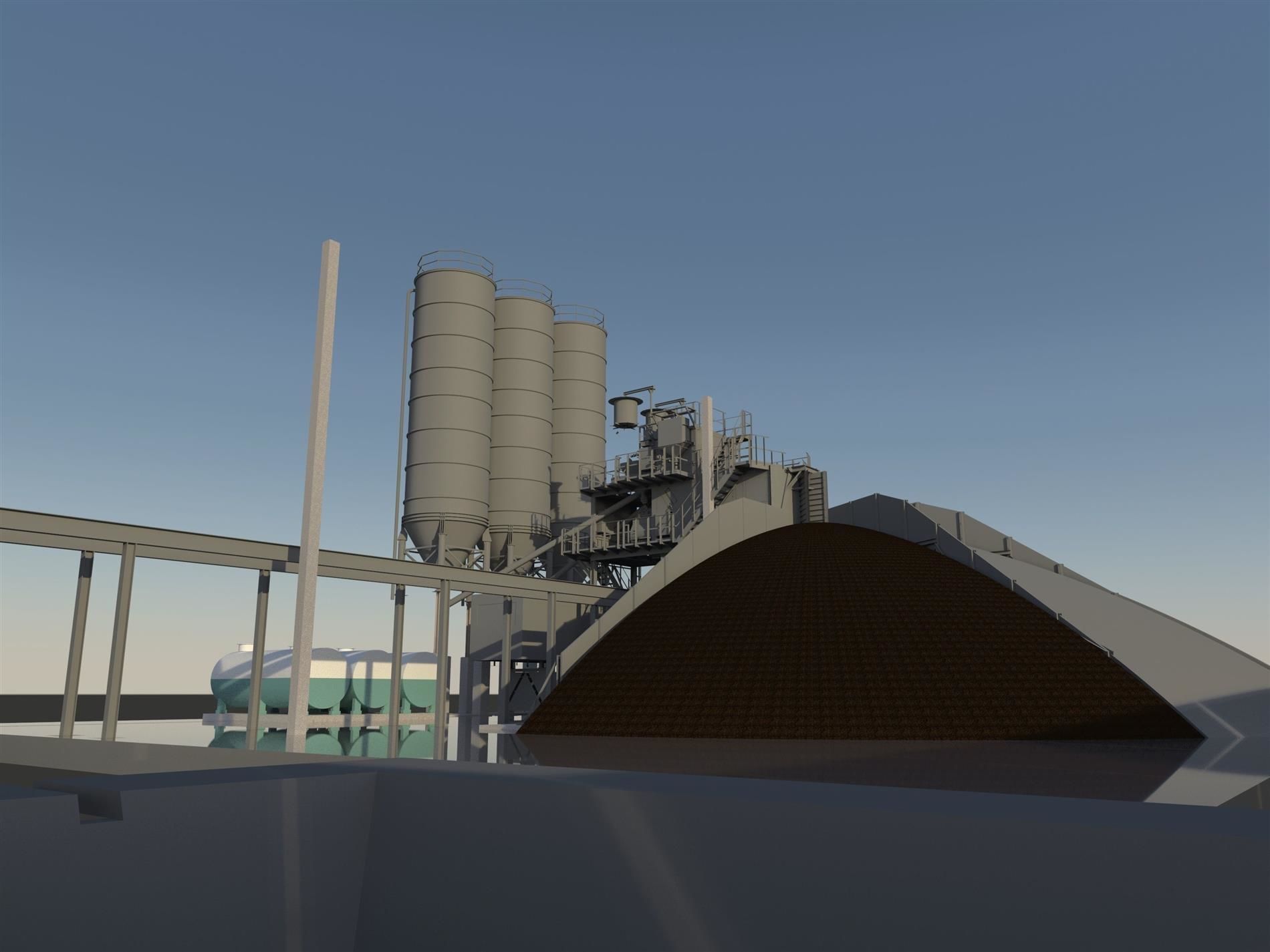 Cement plant layout 3D model | CGTrader