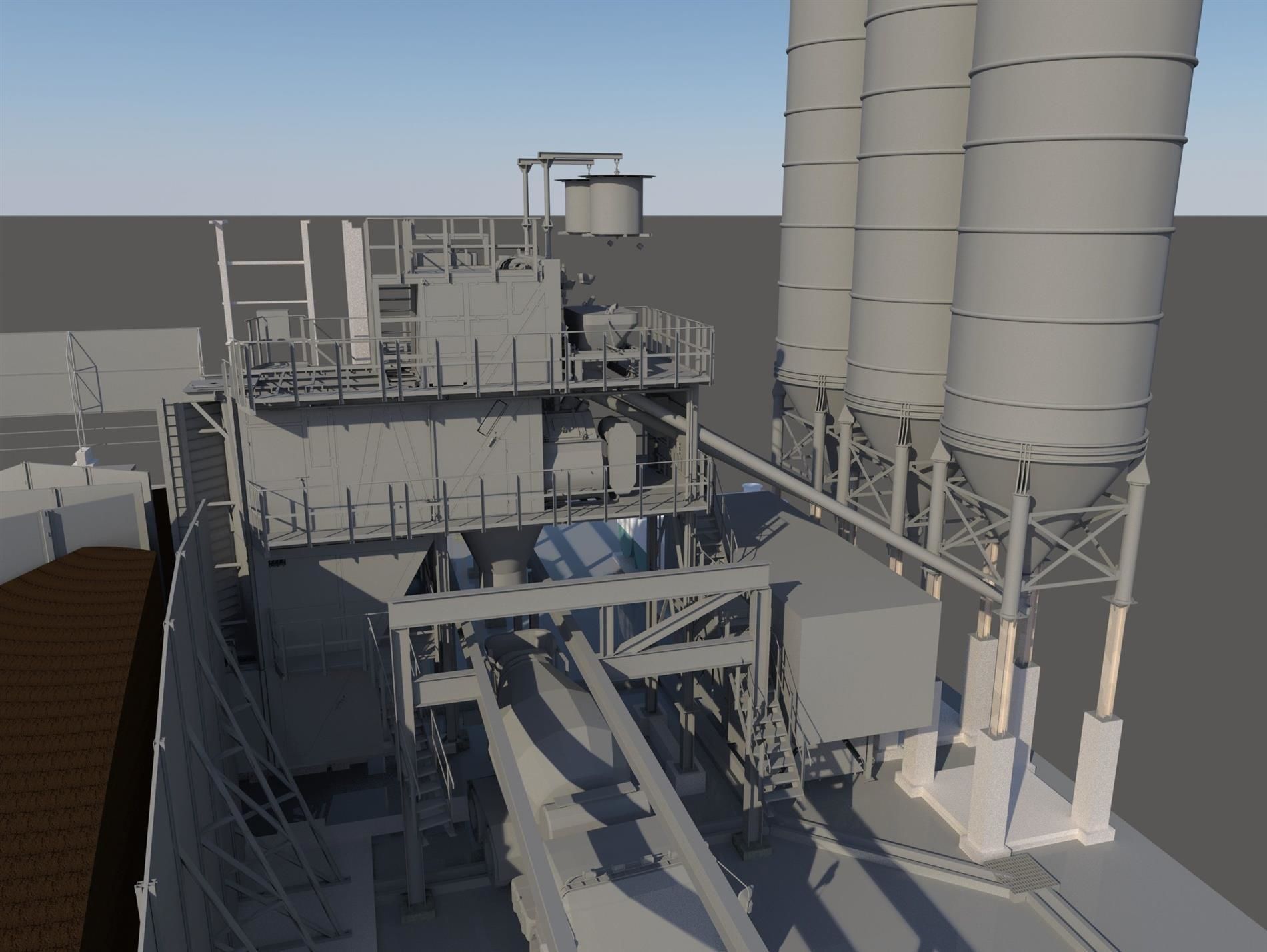 Cement plant layout 3D model | CGTrader