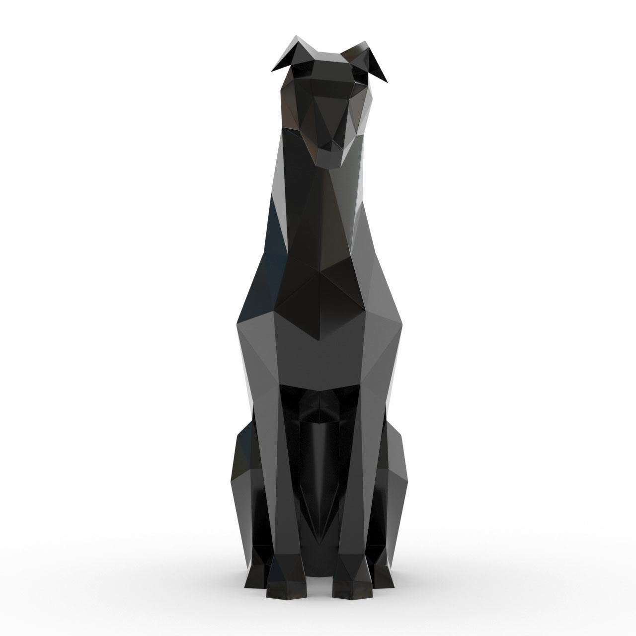 Dog poly triangular 3D model 3D printable | CGTrader