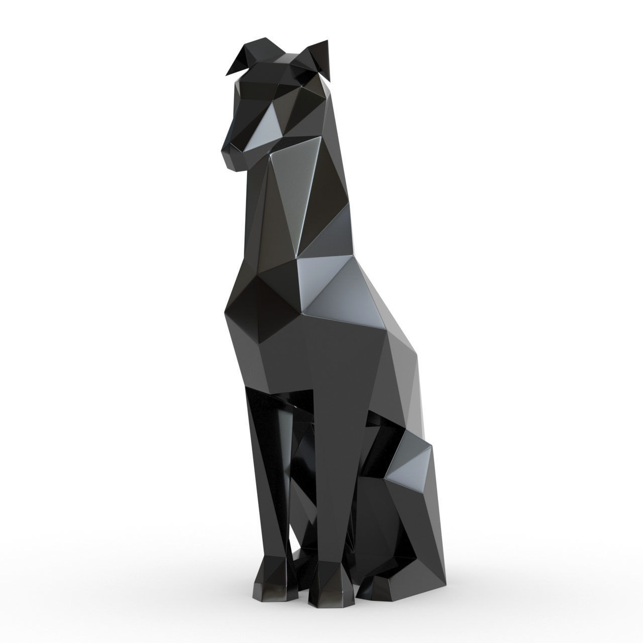 Dog poly triangular 3D model 3D printable | CGTrader