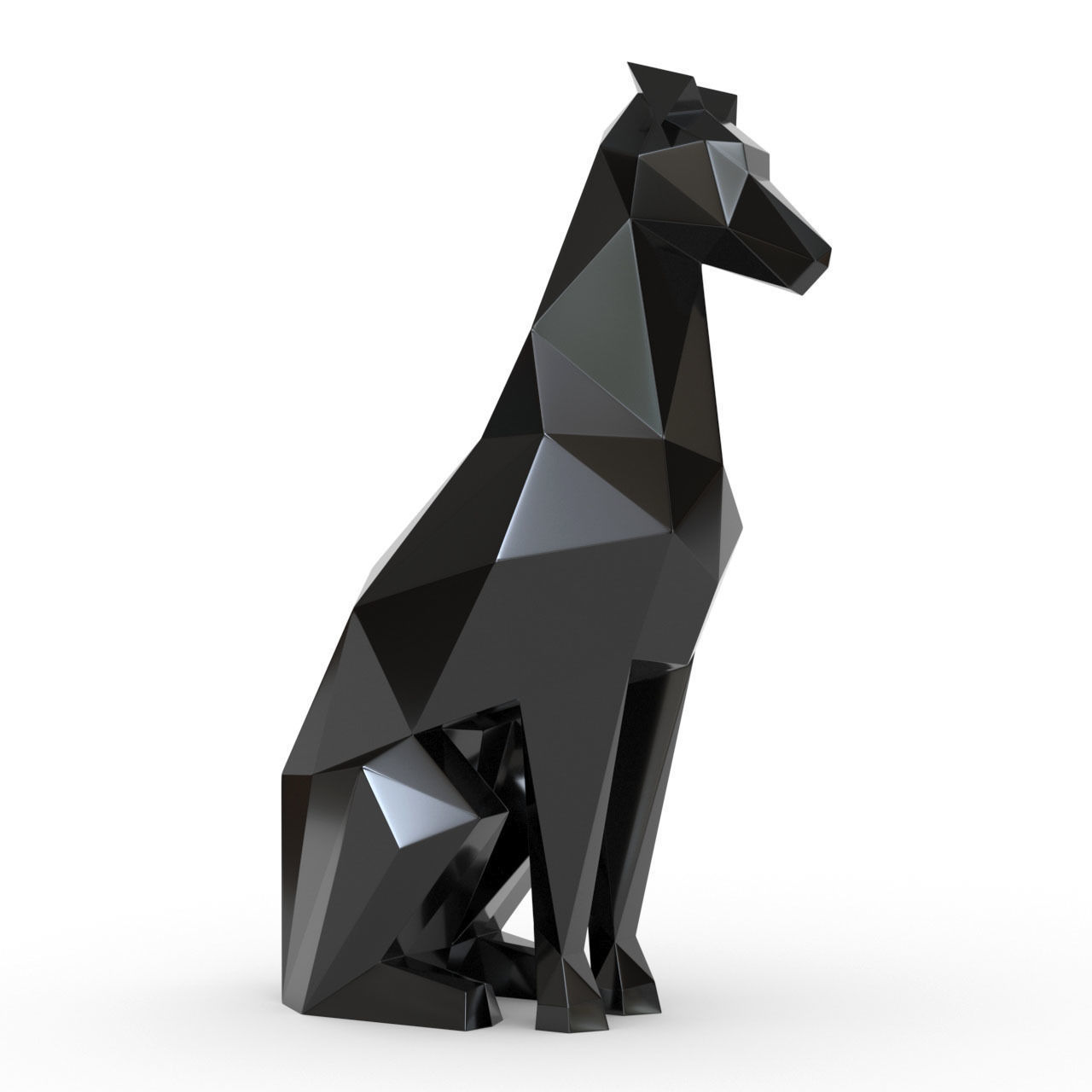 Dog poly triangular 3D model 3D printable | CGTrader